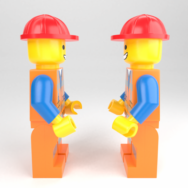 lego minifigure - construction worker 3D Model in Oyuncaklar 3DExport