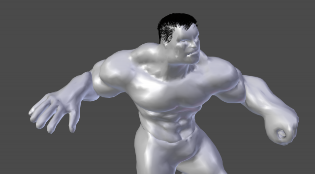 hulk rigged and animated 3D Model in Monster 3DExport