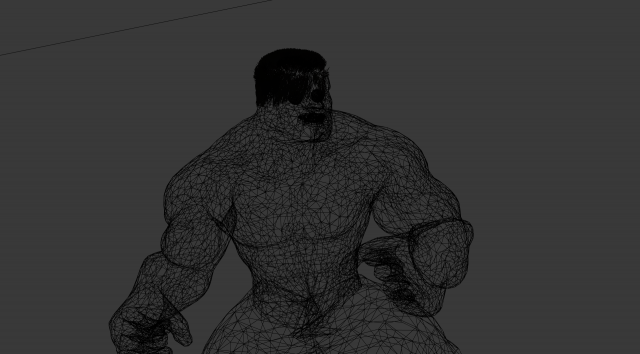 hulk rigged and animated 3D Model in Monster 3DExport