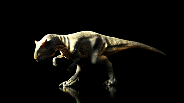 allosaurus rigged and animated 3D Model in Dinosaur 3DExport