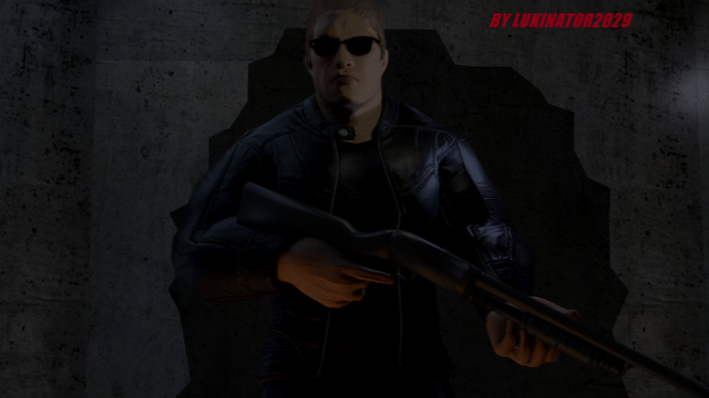 terminator t-800 rigged and animated 3D Model in Robot 3DExport