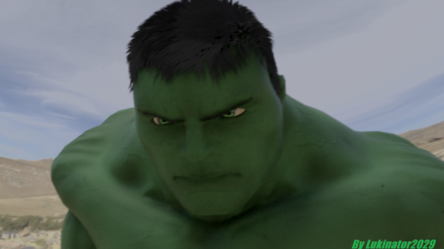 the hulk rigged and animated 3D Model in Monster 3DExport