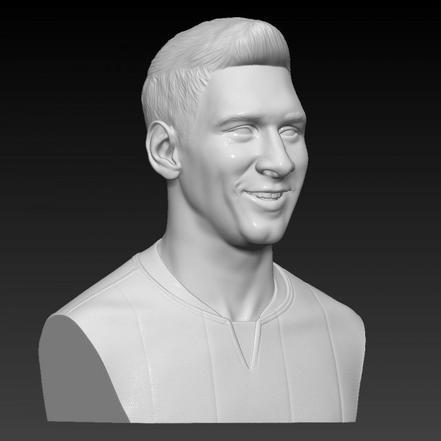 lionel messi -fc barcelona- 3d bust- print ready stl file 3D Print ...