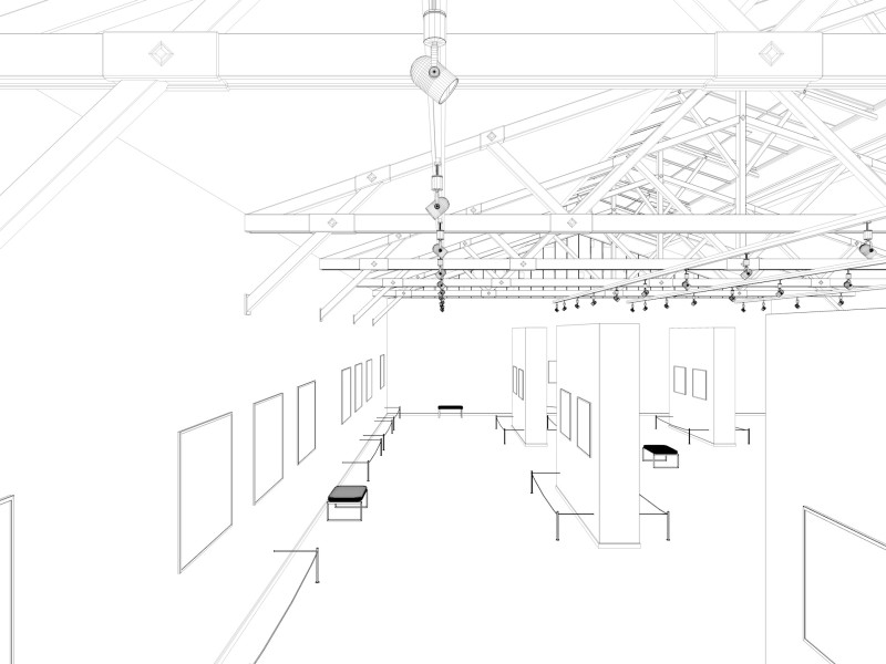 Art Gallery Exhibition 3D Model in Exhibit 3DExport