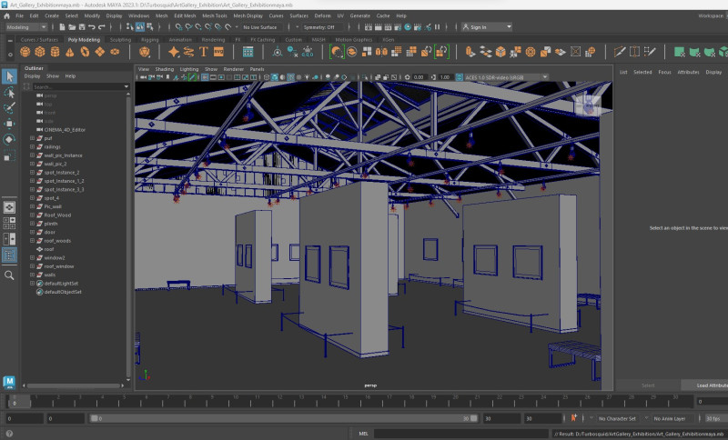Art Gallery Exhibition 3D Model in Exhibit 3DExport