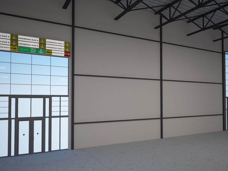 Exhibition Hall Warehouse 4 3D Model in Exhibit 3DExport