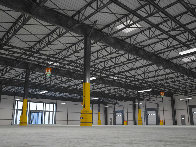 Exhibition Hall Warehouse 9 interior and exterior 3D Model in Hall 3DExport