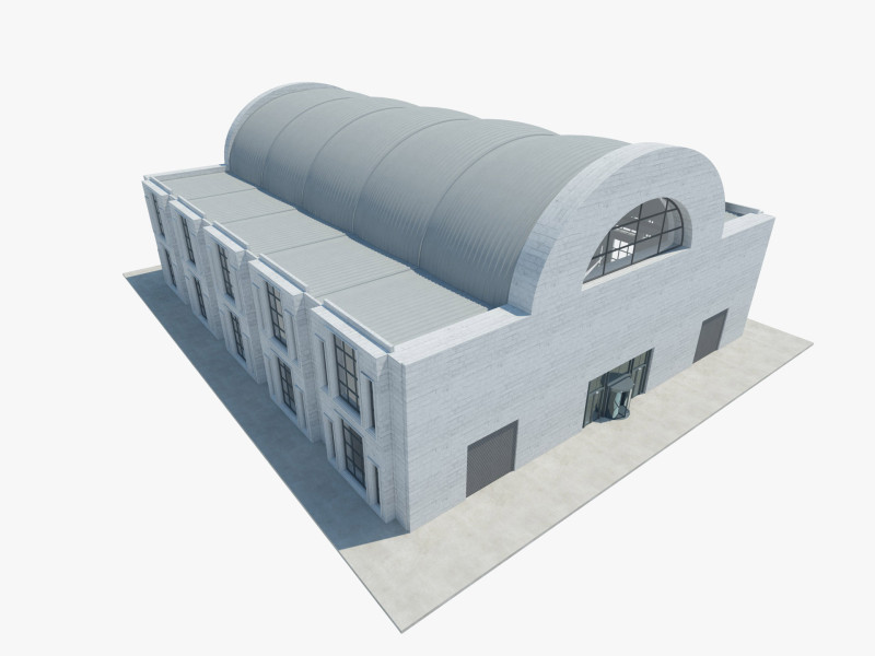 Warehouse Hall 3D Model in Hall 3DExport