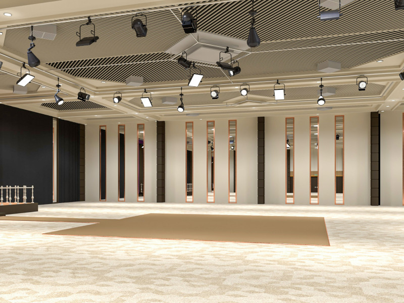 Wedding Hall 3D Model in Hall 3DExport