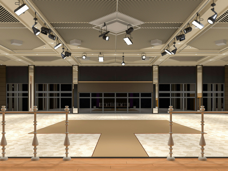 Wedding Hall 3D Model in Hall 3DExport