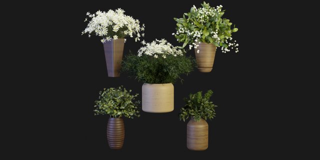 Collection Plant Vol 262 - Blender Model 3D Model in Flowers 3DExport
