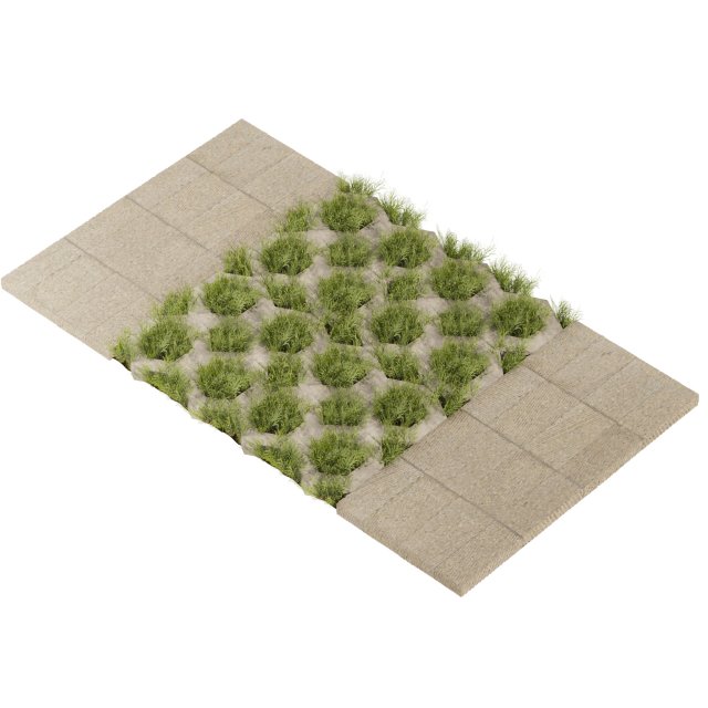 Collection plant vol 499 - concrete - tileable - grass Modèle 3D in L'herbe et la couverture du ...