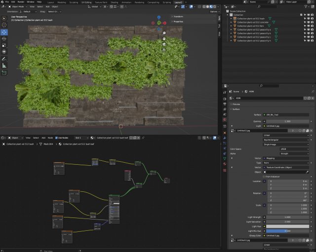 Collection plant vol 512 - blender model 3D Model in Bush 3DExport