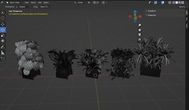 Collection plant vol 520 - blende model 3D Model in Small Plants 3DExport