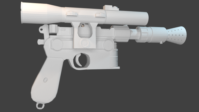 dl-44 heavy blaster pistol han solo starwars 3D Print Model in SCI-FI ...