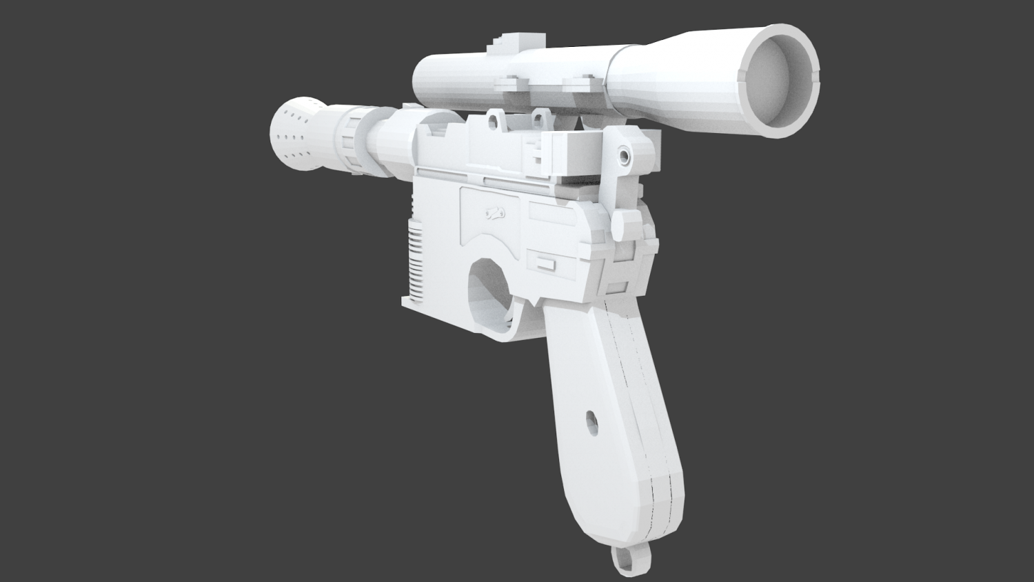 DL-44 HEAVY BLASTER PISTOL HAN SOLO STARWARS 3D Model in SCI-FI 3DExport