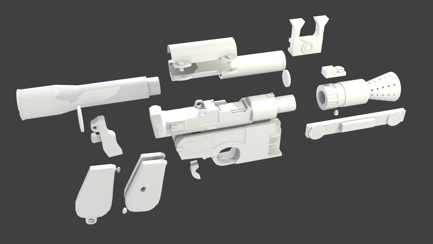 DL-44 HEAVY BLASTER PISTOL HAN SOLO STARWARS 3D Model in SCI-FI 3DExport