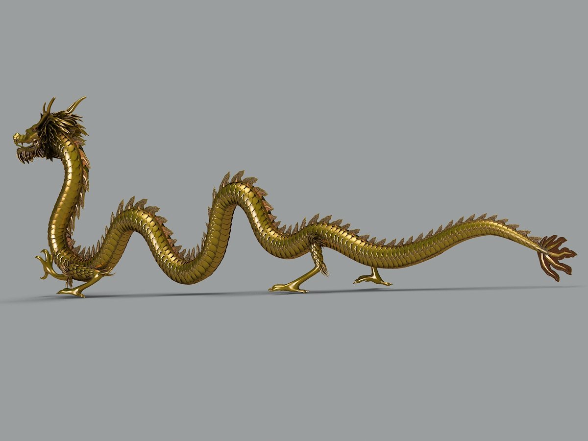 Chinese Dragon 2 3D Model in Fantasy 3DExport