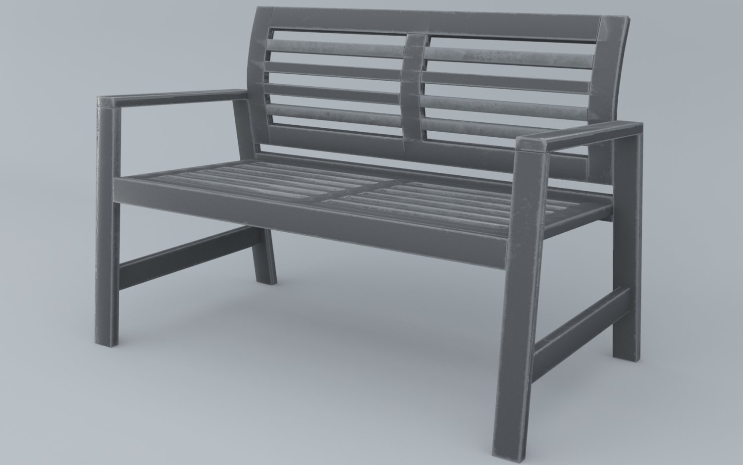 PVC Bench Outdoor Low Poly Low-poly 3D Model in Sofa 3DExport