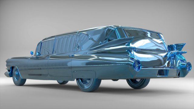 cadillac hearse space wagon 1959 3D Model in Classic Cars 3DExport