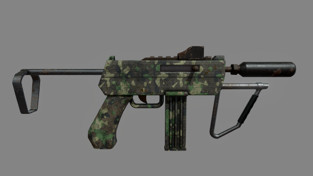 custom smg 3D Model in Assault Rifles 3DExport
