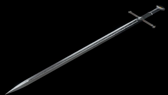 narsil - anduril lowpoly 3D Model in Melee 3DExport