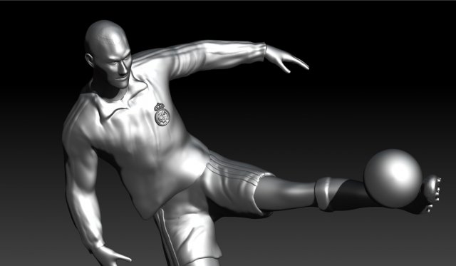 Zidane 3D Print Model in Man 3DExport