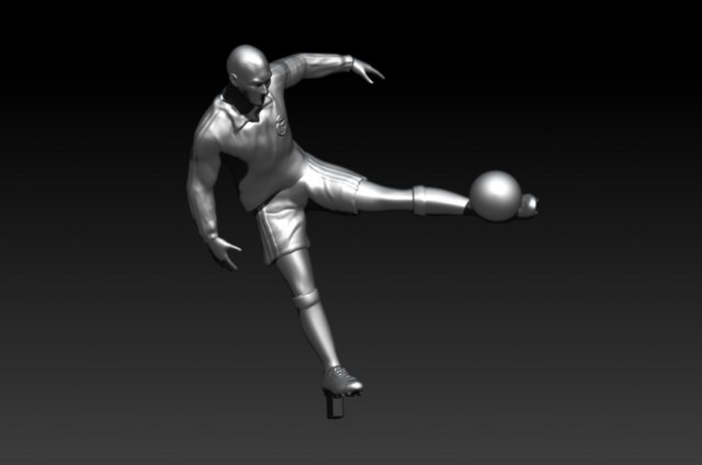 Zidane 3D Print Model in Man 3DExport