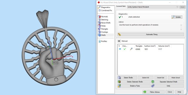 unity hand symbol pendant 3D Print Model in Pendants 3DExport
