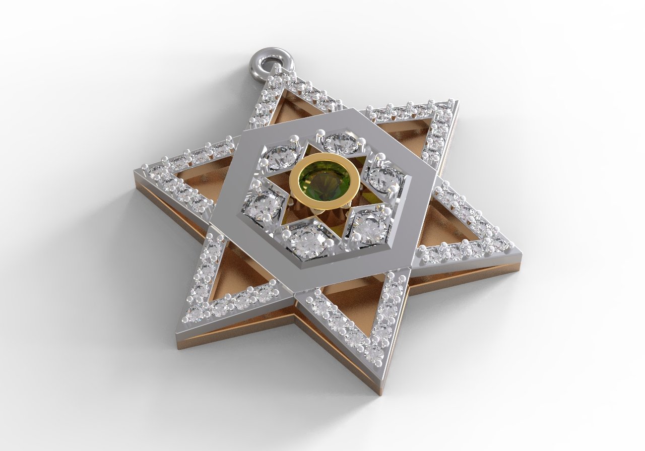 star of david 3D Print Models in Pendants 3DExport