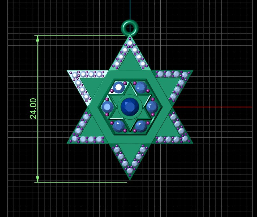 star of david 3D Print Models in Pendants 3DExport