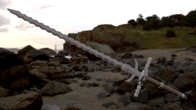 medieval flamberge 3D Model in Heavy Weapon 3DExport