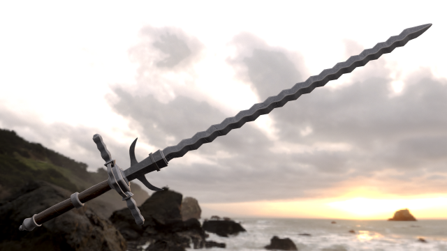 medieval flamberge 3D Model in Heavy Weapon 3DExport