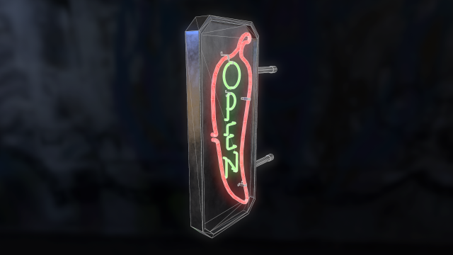 neon sign pbr Free 3D Model in Environment 3DExport