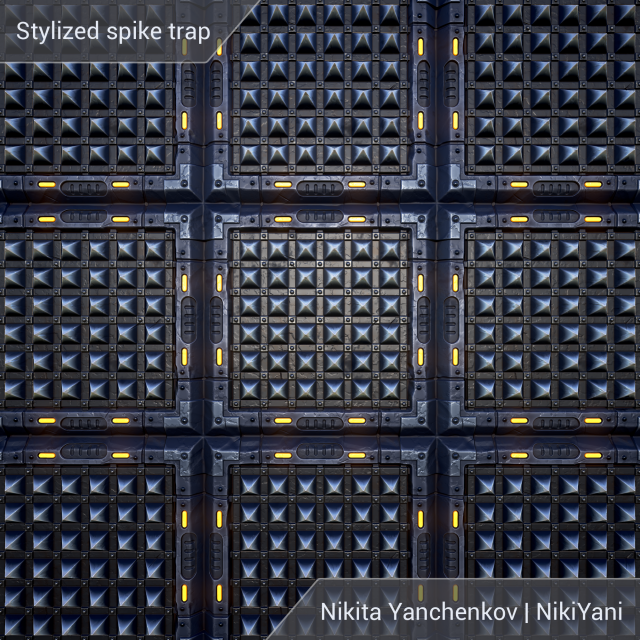 stylized spike trap CG テクスチャ in 様々な 3DExport