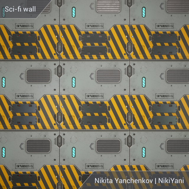 sci-fi wall CG Textures in Man made 3DExport