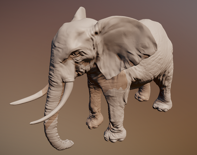 Elephant 3D printable scan 3D Print Model in Toys 3DExport