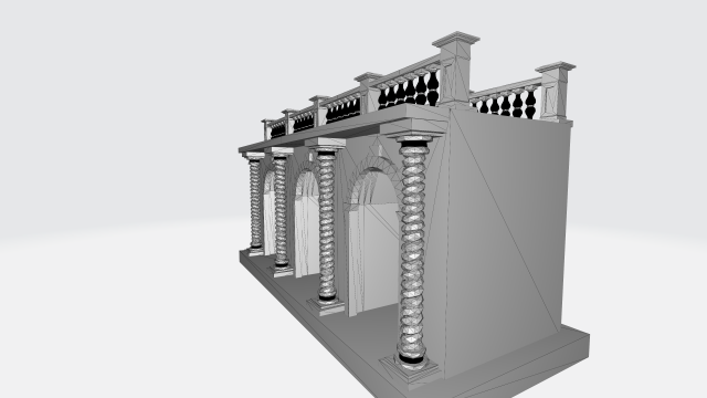 Classic Arched Portal 3D Model in Bridge 3DExport