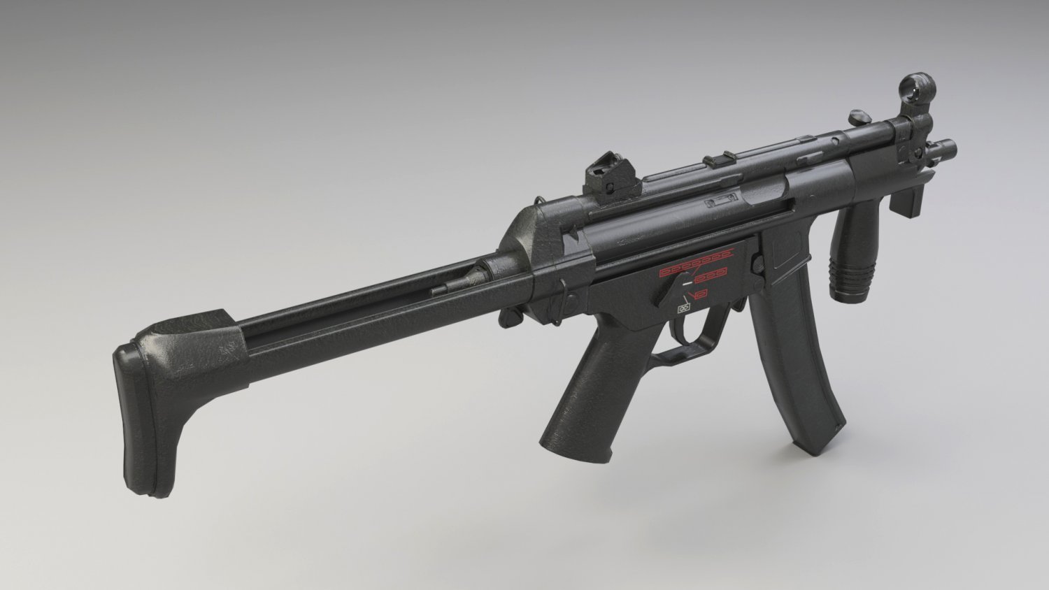 mp5k-pdw module - structural - low-poly 3D Models in Assault Rifles ...