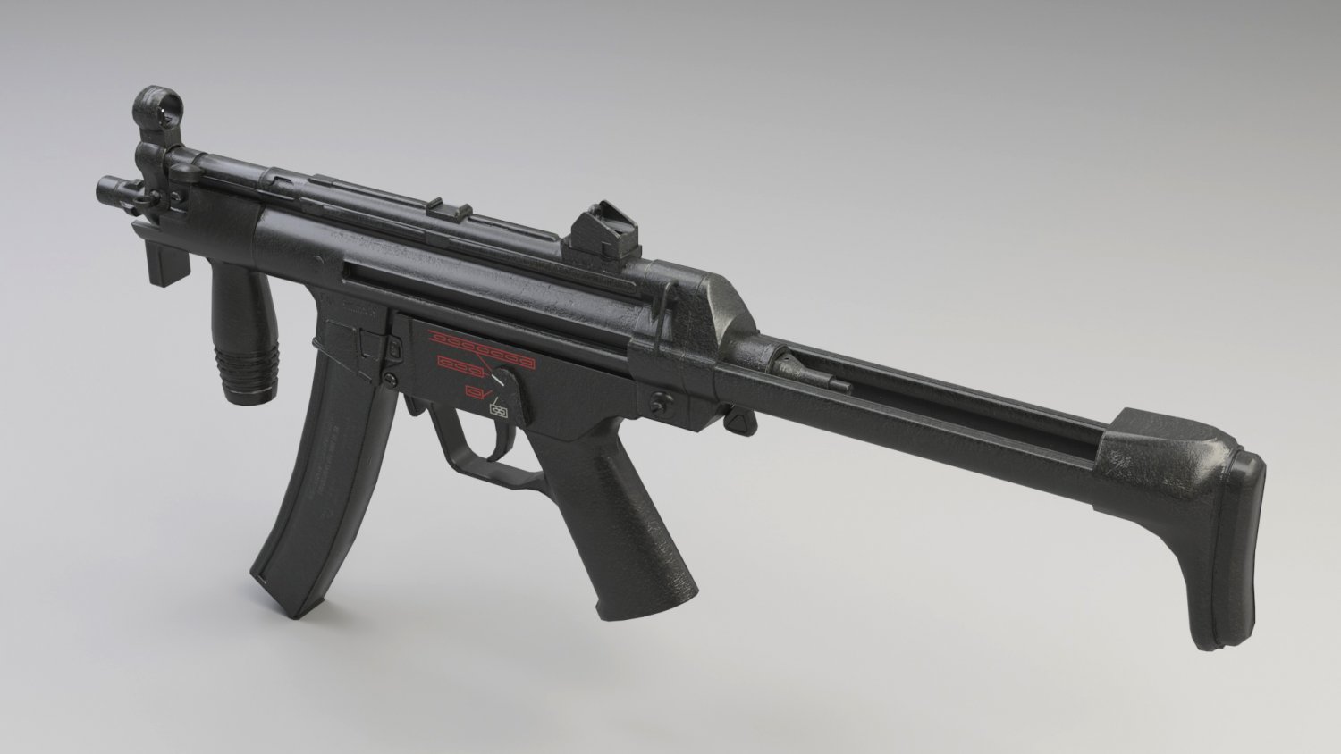 mp5k-pdw module - structural - low-poly 3D Models in Assault Rifles ...