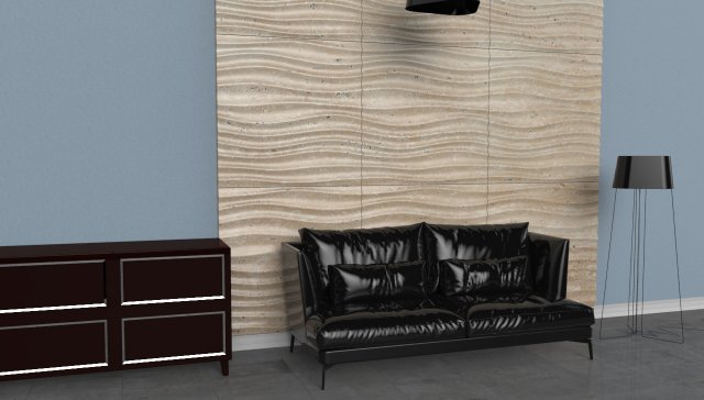 wall decor seamless wave 3d stl model for cnc 3D Model in Decoration ...