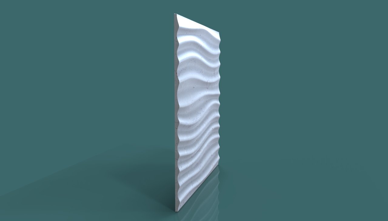 Wall decor seamless wave 3d stl model for cnc 3D Модель in Украшение ...
