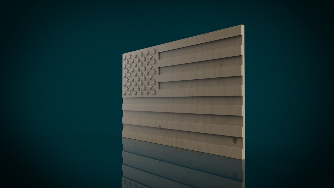 American Flag stl model for cnc and 3d printer 3D Baskı Modelleri in ...