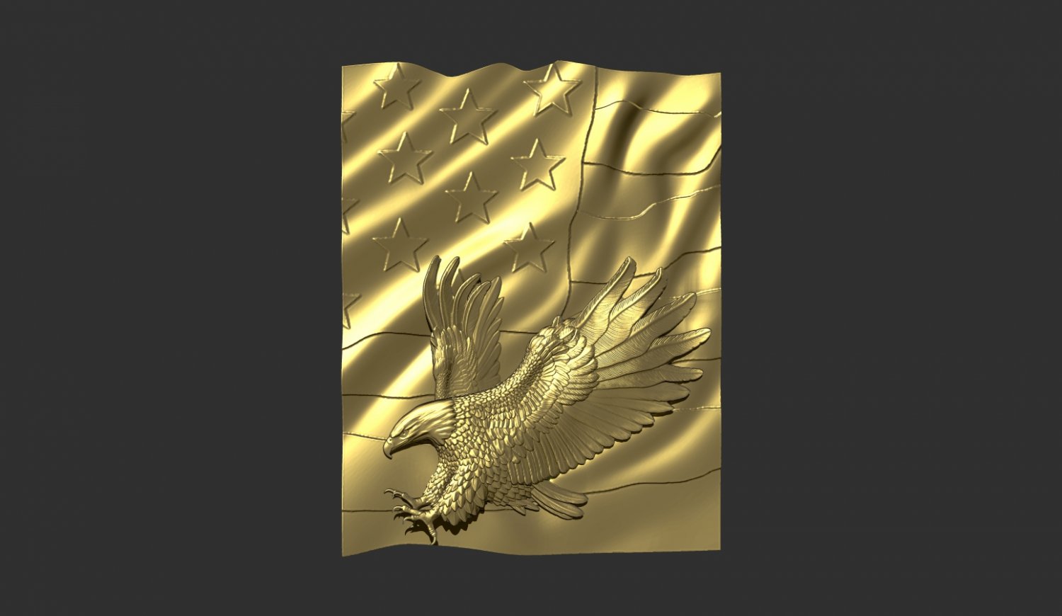 american flag and eagle stl model for cnc and 3d print model 3D 打印模型 in ...