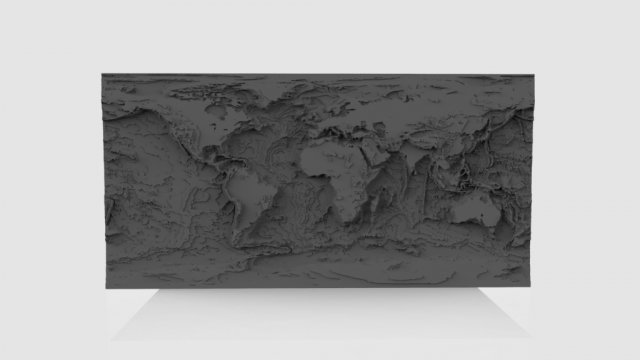 World Map stl model for cnc and 3d printer 3D Print Model in ...