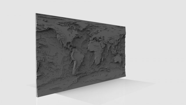 World Map stl model for cnc and 3d printer 3D Print Model in ...