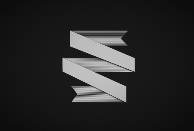 Ribbon 3D Print Model in Signs and Logos 3DExport