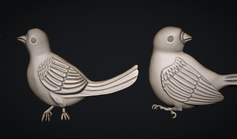 Three birds 3D Print Model in Sculpture 3DExport