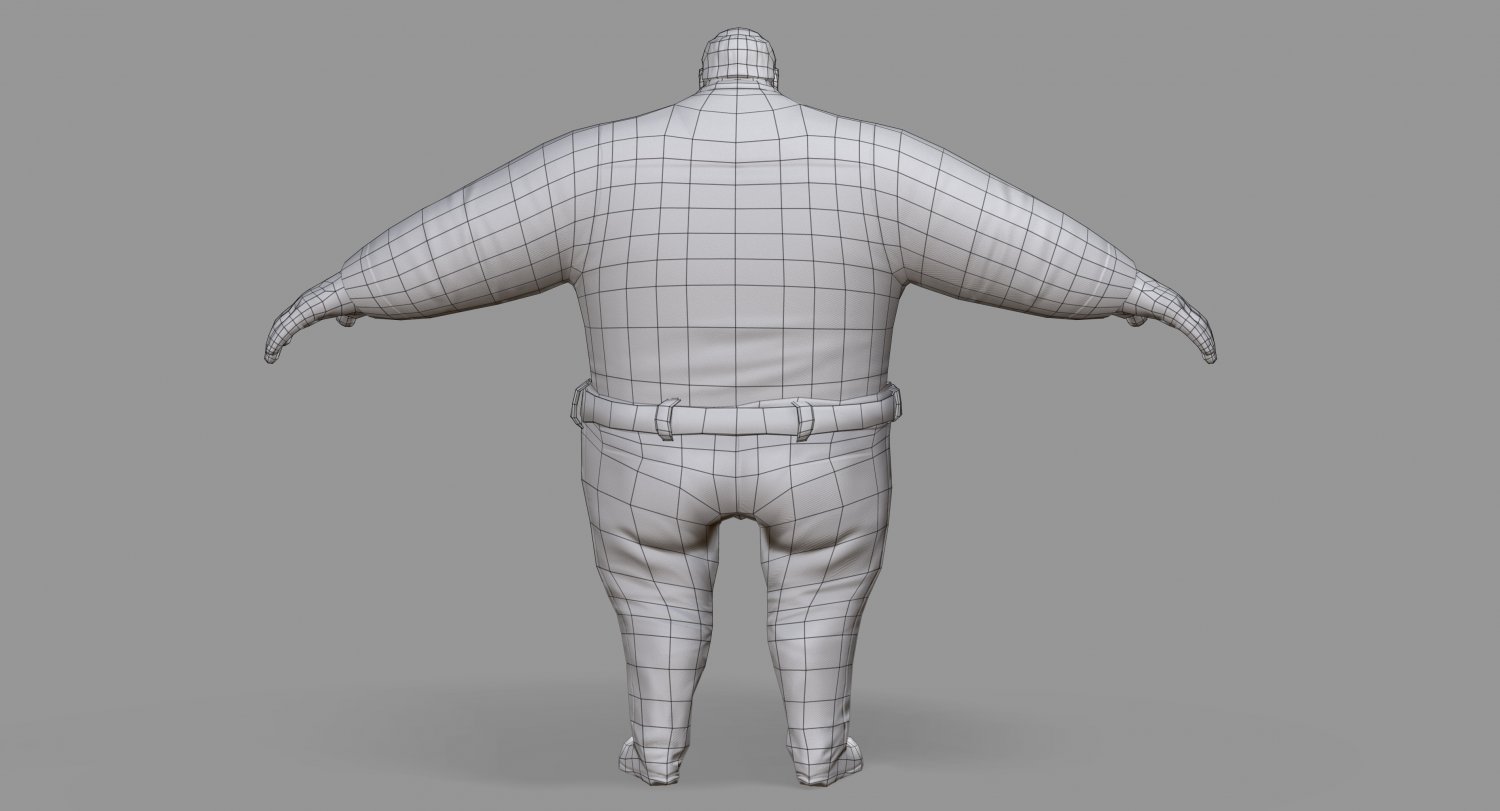 Fat Man 3D Model in Man 3DExport
