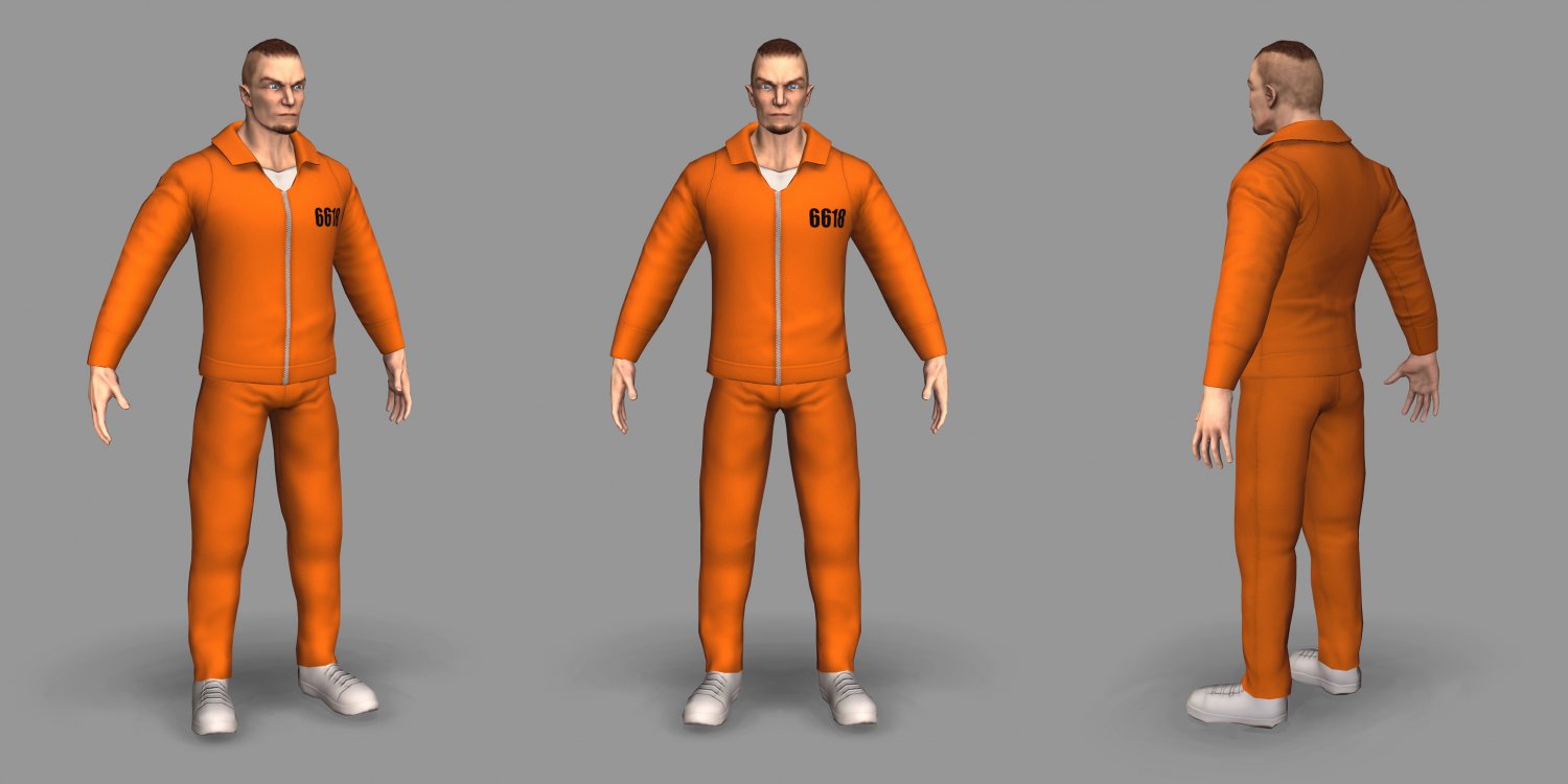 Prisoner 3D Model in Man 3DExport